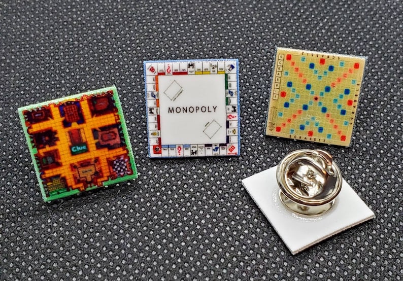 Miniature Vintage Gameboard Design Shrinky Dinks Pins - Etsy