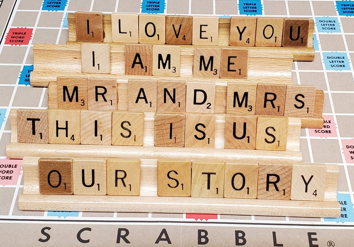 Upcycled Vintage Scrabble Tile Rack Word Display Piece DECOR - Etsy