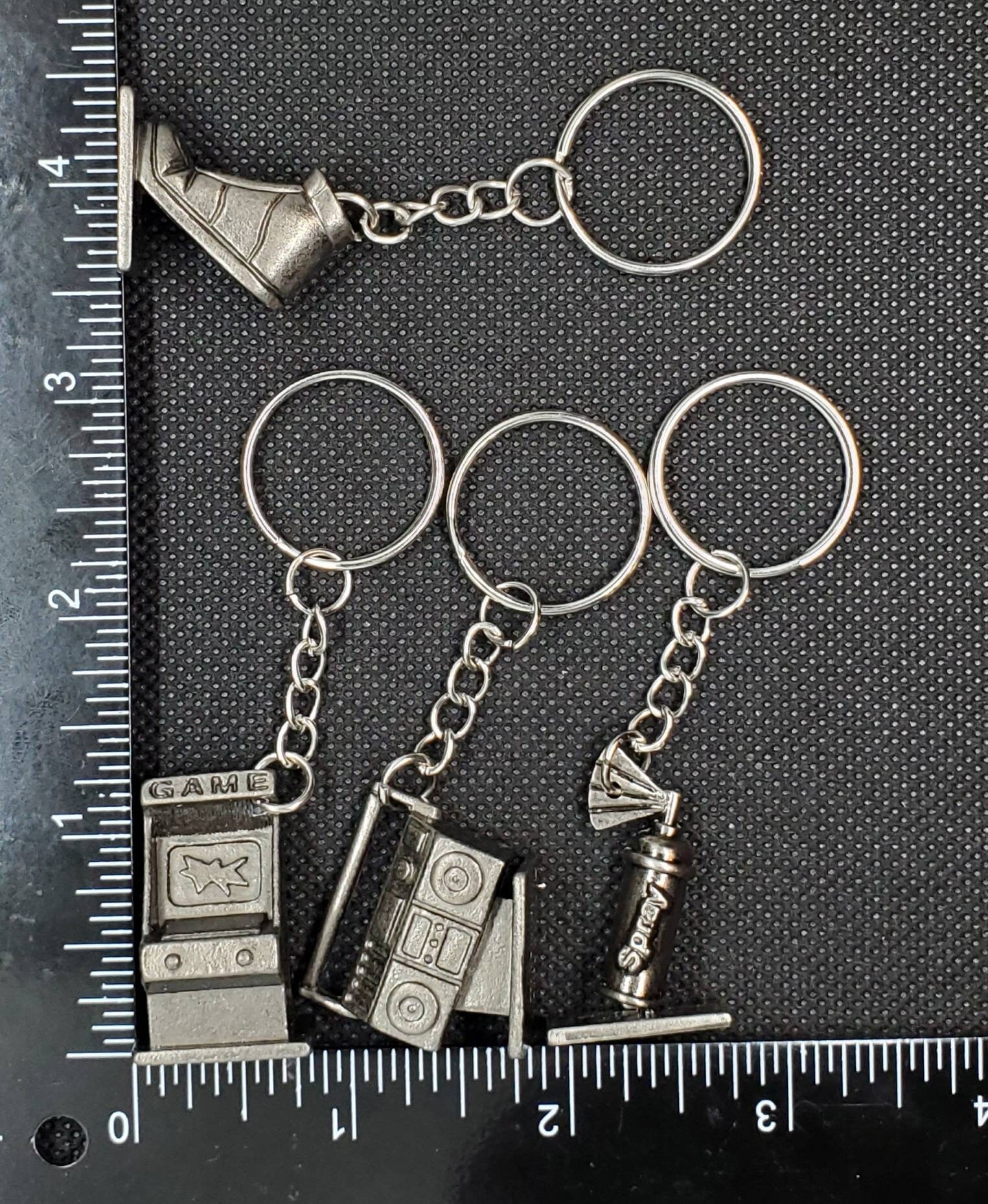 Upcycled I Love the 80s Trivia Game Metal Token Keychains - Etsy
