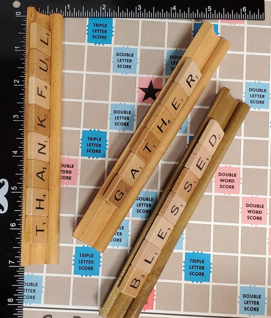 Upcycled Vintage Scrabble Tile Rack Word Display Piece HOME - Etsy