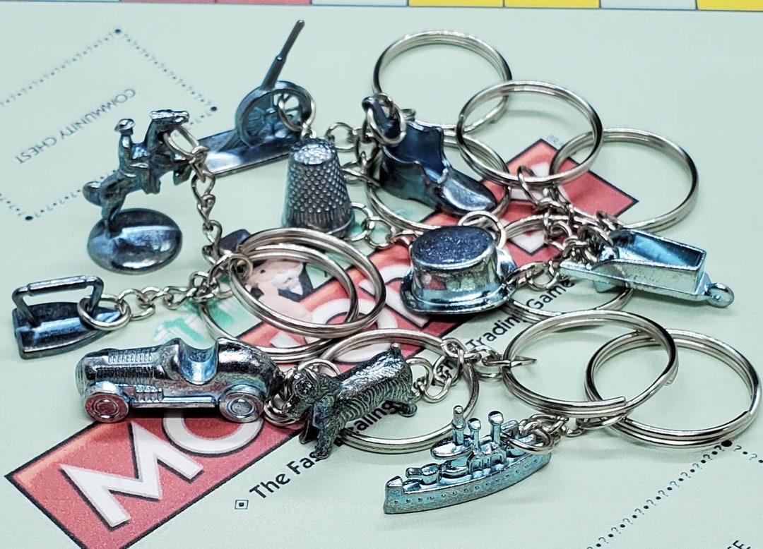 Upcycled Classic Style Monopoly Edition Metal Token Keychains - Etsy