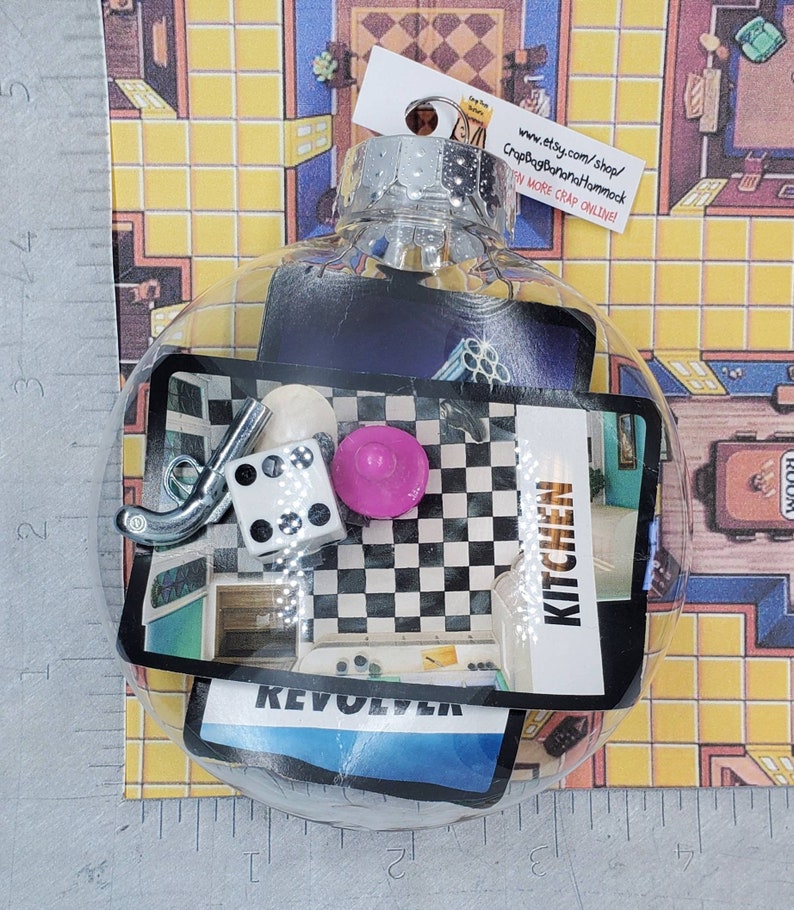 Modern Clue Cluedo Upcycled Game Piece 100mm Disc Ornament - Etsy