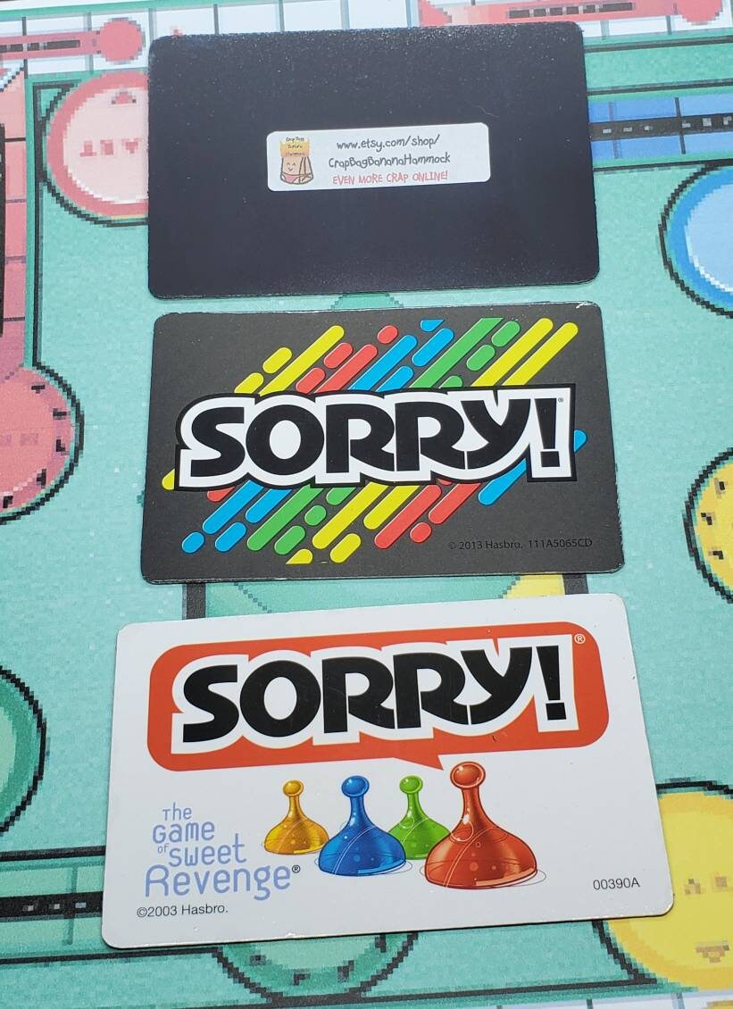 Upcycled Sorry Game Card Refrigerator Magnet Multiple Styles | Etsy