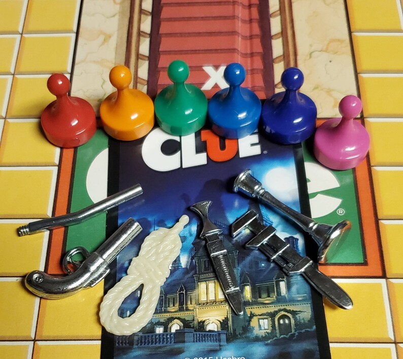 Modern Clue Cluedo Upcycled Game Piece 100mm Disc Ornament Orchid ...