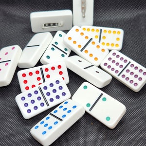 Upcycled Double Twelve Domino Pin - Etsy