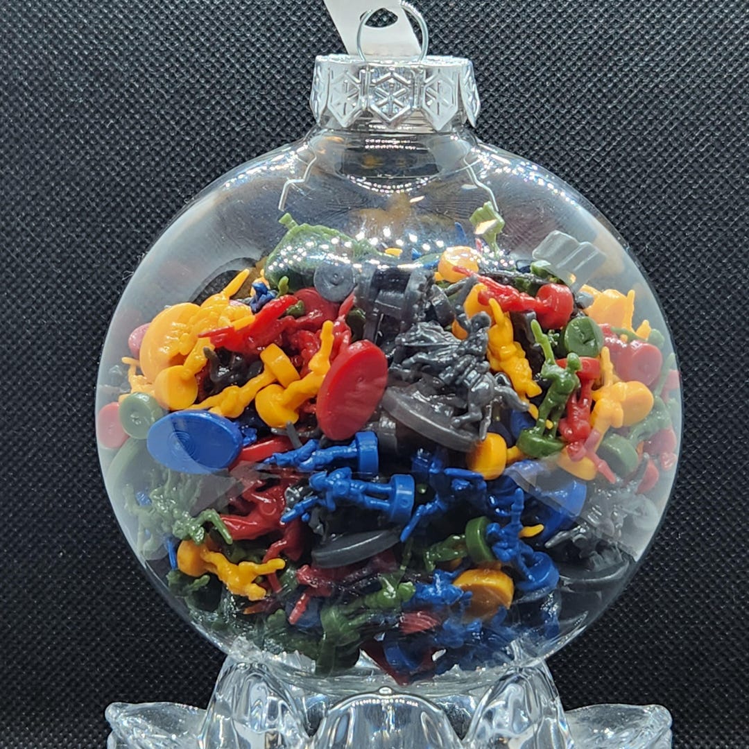 Upcycled Risk Game Piece Ornament 100mm Shatterproof Disc - Etsy