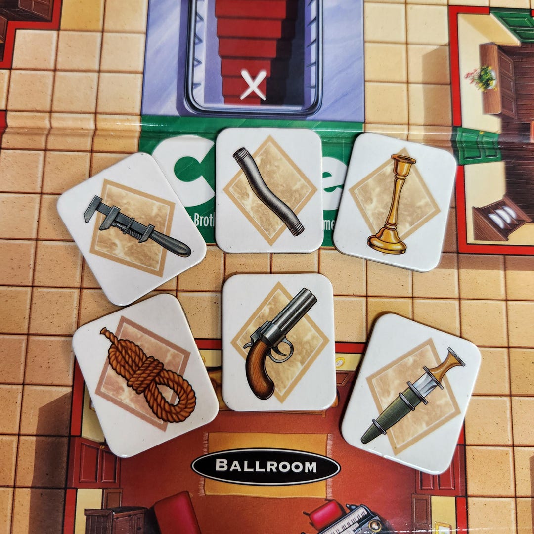 Clue Weapons Upcycled Game Piece Magnets Set of 6 - Etsy