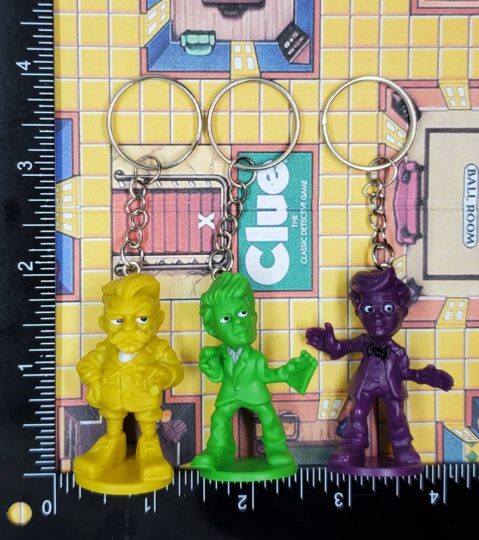 Upcycled Clue Jr Large Character Keychain Scarlet Mustard | Etsy