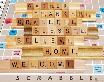 Upcycled Vintage Scrabble Tile Rack Word Display Piece DECOR - Etsy