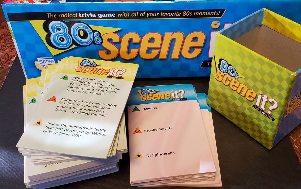 80s Scene It Trivia CARDS ONLY 175 Cards Plus Card Box | Etsy