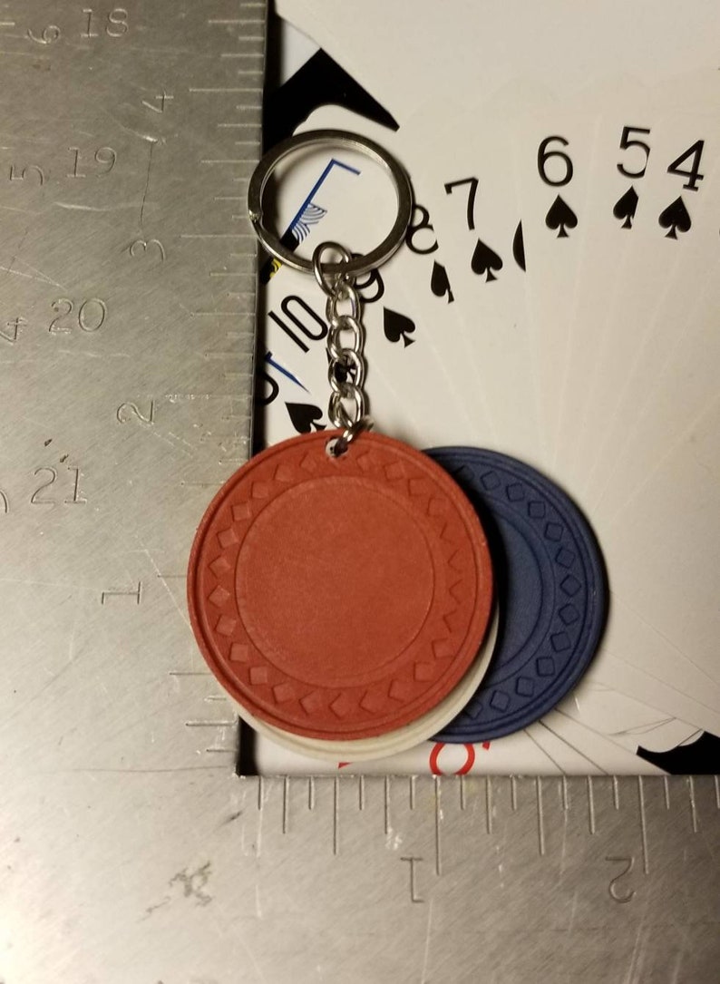 Poker Chips Game Night Upcycled Keychain | Etsy