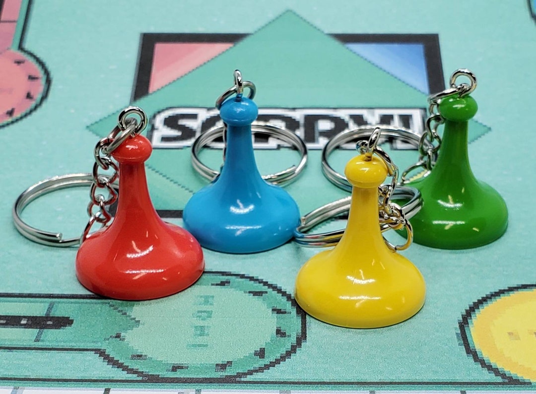 Upcycled Sorry! Game Piece Keychain - Etsy
