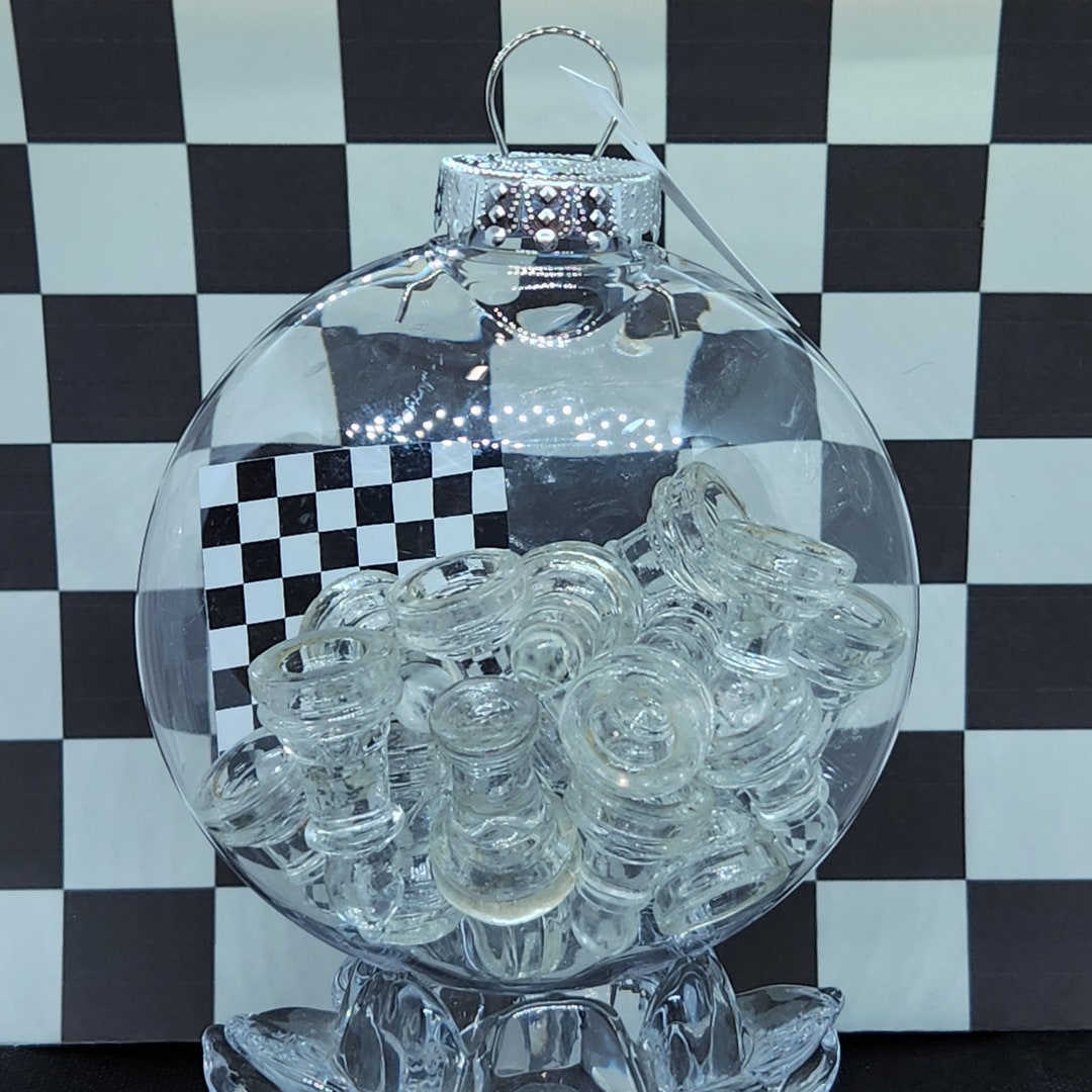 Upcycled Glass Half Chess Set Game Jumbo Shatterproof DISC Ornament - Etsy