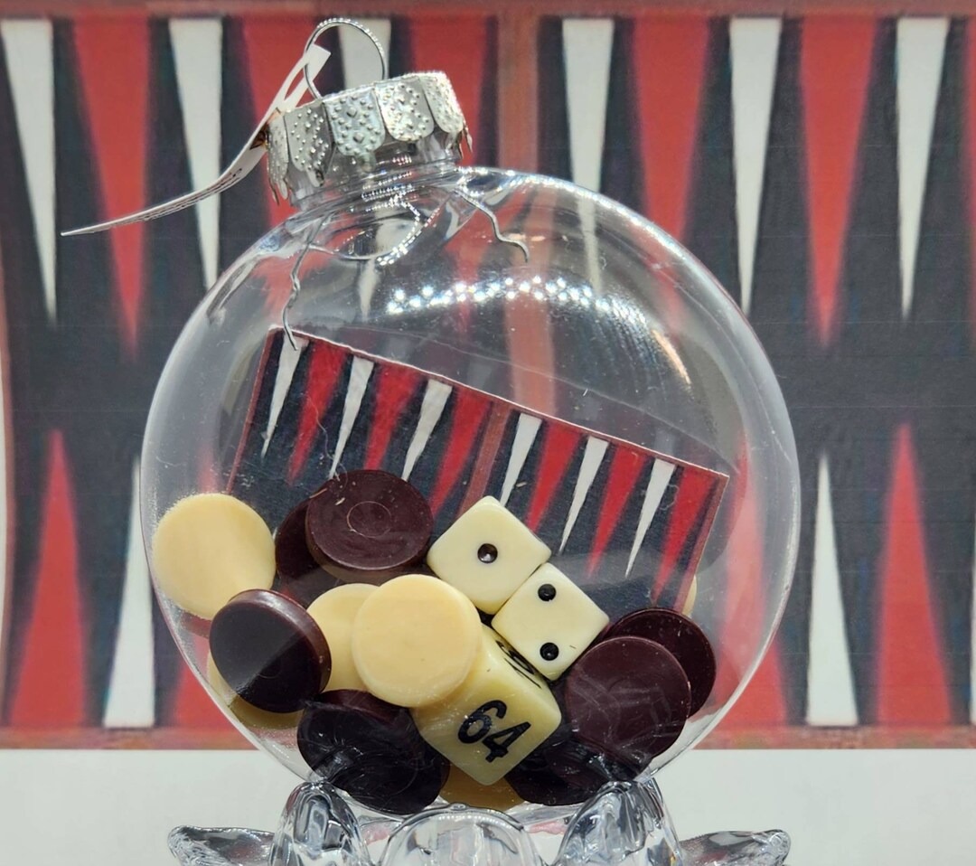 Backgammon Upcycled Game Piece 100mm Shatterproof Disc Ornament - Etsy