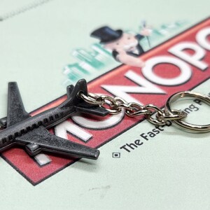 Monopoly Upcycled Metal Game Token Keychains Airplane Racecar Sports ...