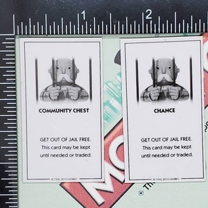 Upcycled Monopoly Get Out of Jail Free Card Monopoly on the Go - Etsy
