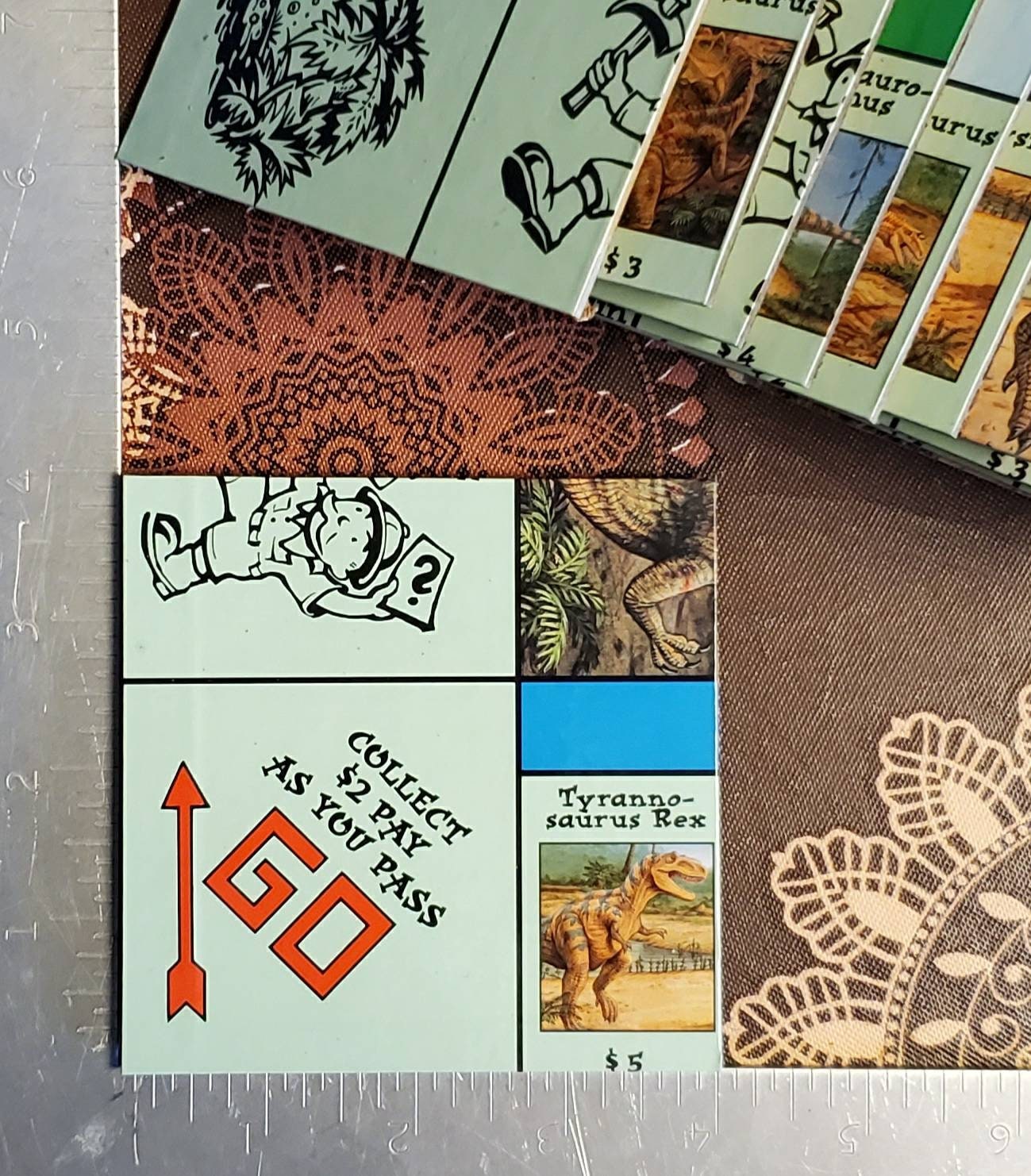Upcycled Monopoly Junior Dino Dig Edition Gameboard Coasters | Etsy