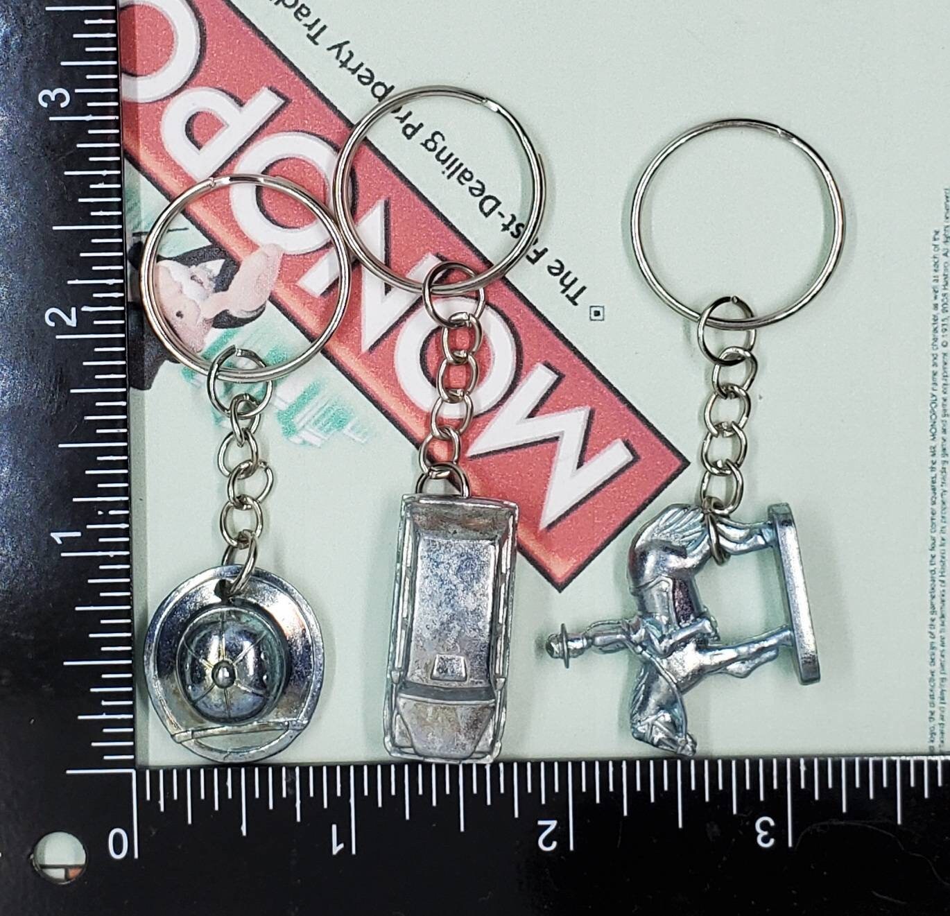 Upcycled Monopoly World Edition Metal Token Keychains | Etsy