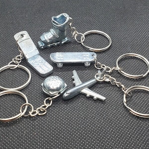 Monopoly Upcycled Metal Game Token Keychains Airplane Burger ...