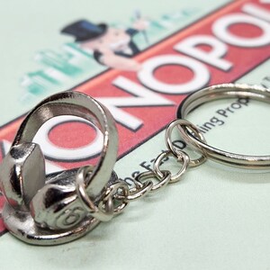 Monopoly Upcycled Metal Game Token Keychains Airplane Racecar Sports ...