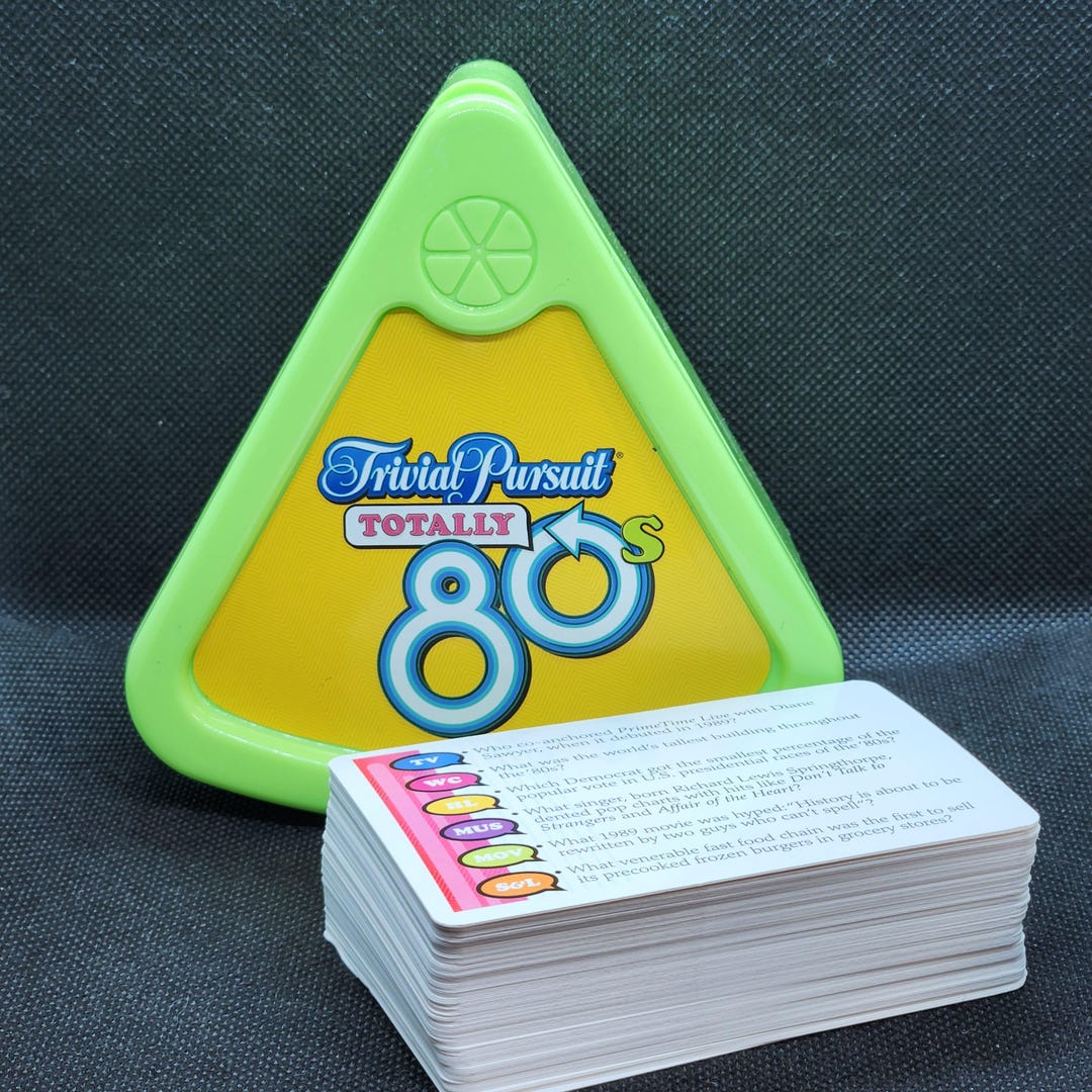 Trivial Pursuit Totally 80s Edition Trivia CARDS ONLY 100 Cards Plus ...