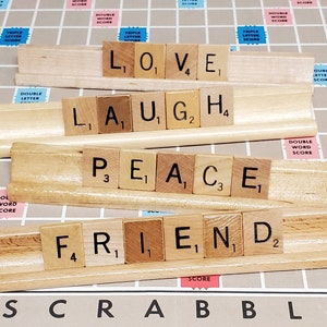 Upcycled Vintage Scrabble Tile Rack Word Display Piece DECOR - Etsy