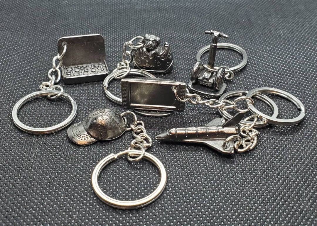 Upcycled Monopoly Electronic Banking Metal Token Keychains Flat Screen ...