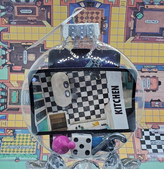 Modern Clue Cluedo Upcycled Game Piece Ornament Orchid Suspect | Etsy