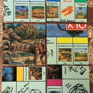 Monopoly Junior Dino Dig Edition Upcycled Coasters Set of 12 - Etsy