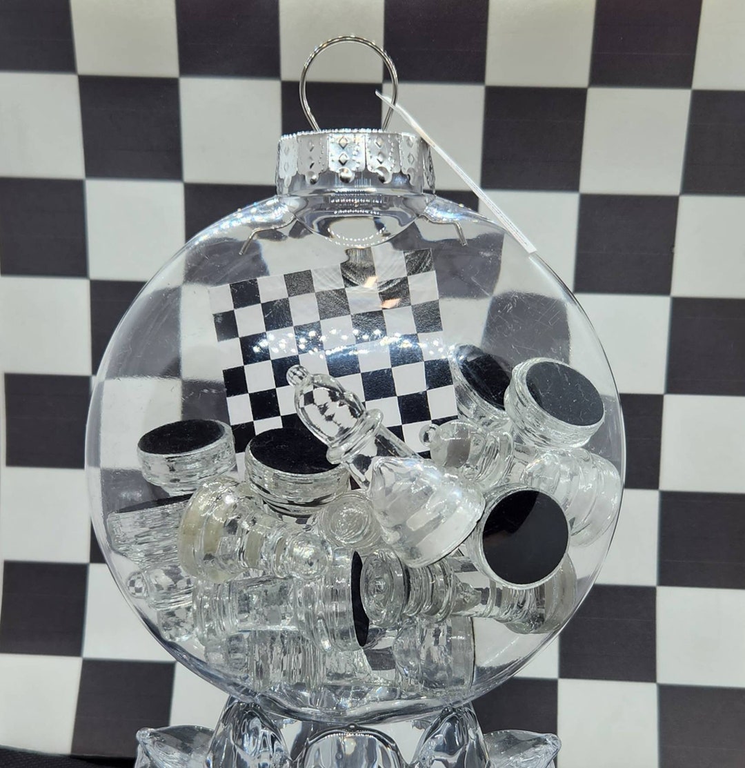 Upcycled Glass Half Chess Set Game Jumbo Shatterproof DISC Ornament - Etsy
