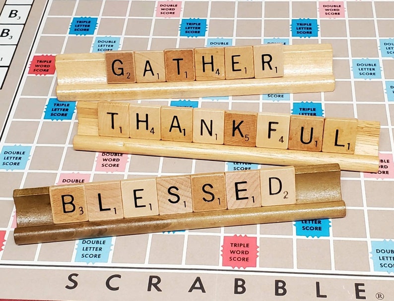 Upcycled Vintage Scrabble Tile Rack Word Display Piece HOME - Etsy