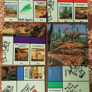 Monopoly Junior Dino Dig Edition Upcycled Coasters Set of 12 - Etsy