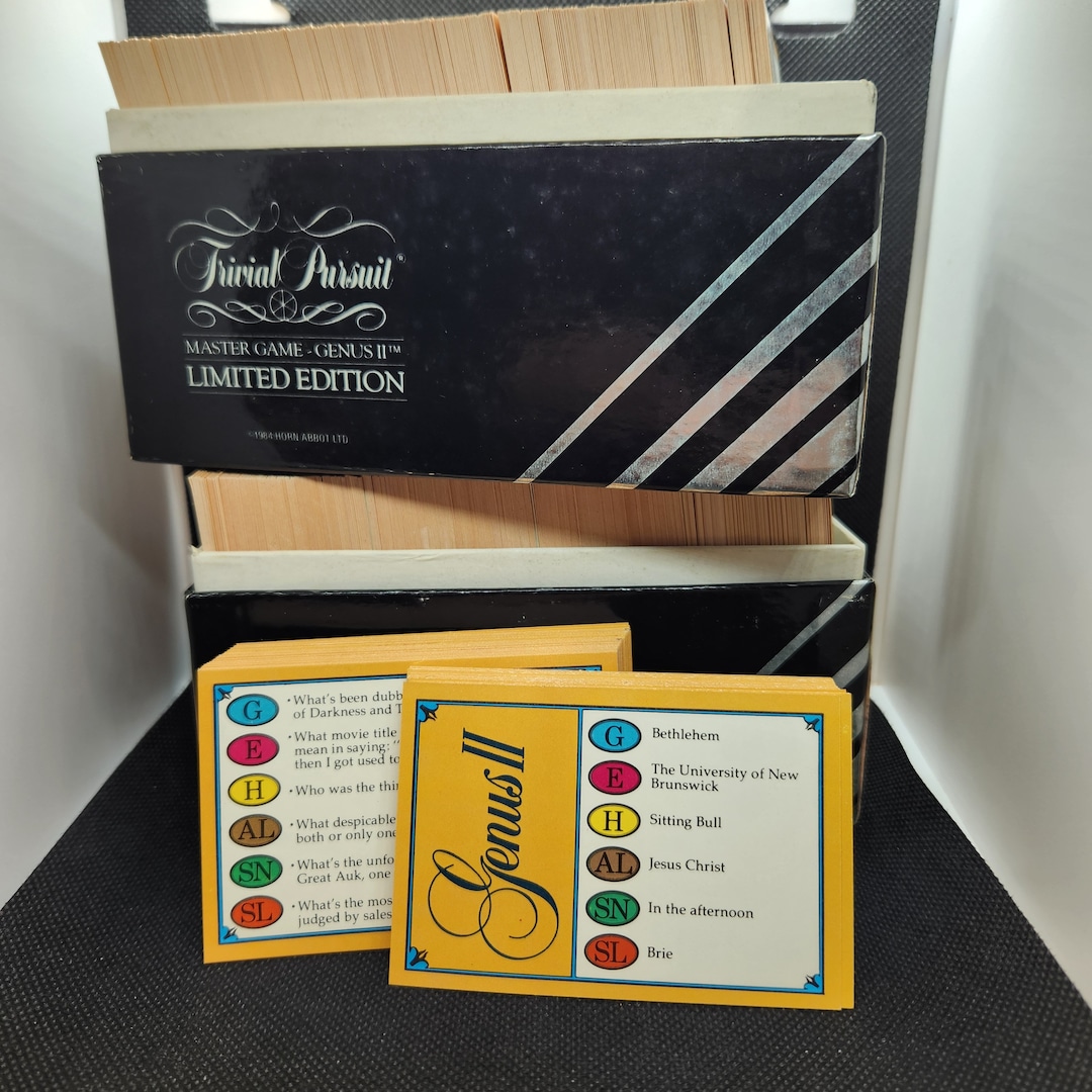 Trivial Pursuit Limited Edition Genus II CARDS ONLY 1000 Trivia Cards ...