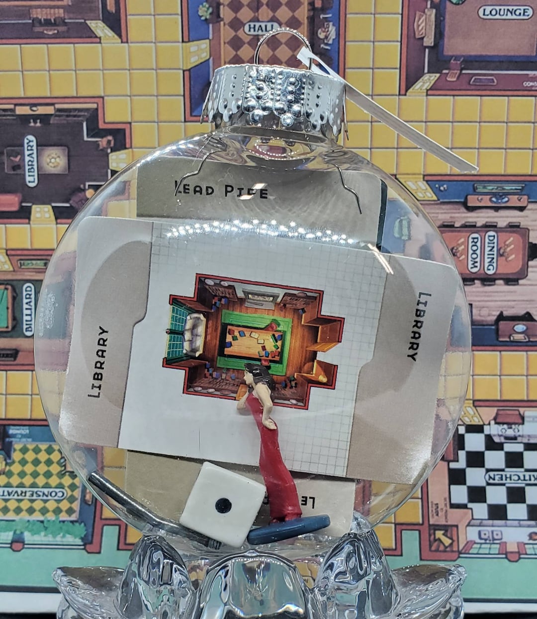 Modern Clue Cluedo Upcycled Game Piece 100mm Disc Ornament ...