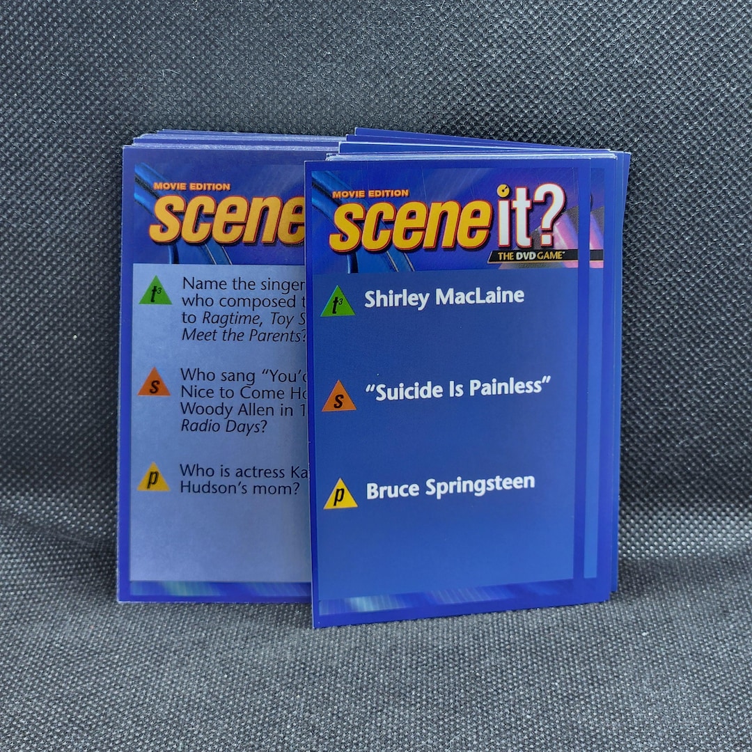 Scene It Movie Edition Super Pack CARDS ONLY 100 Trivia Cards - Etsy