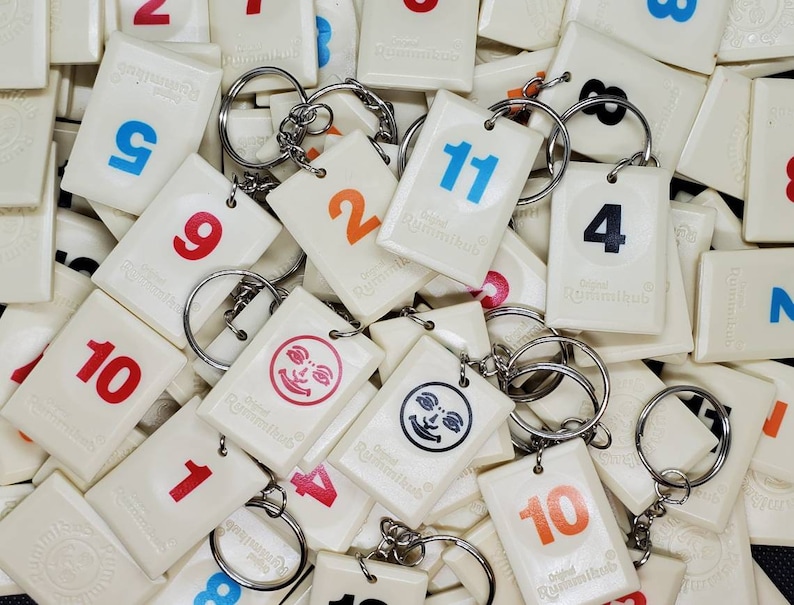 Upcycled Rummikub Tile Keychains - Etsy