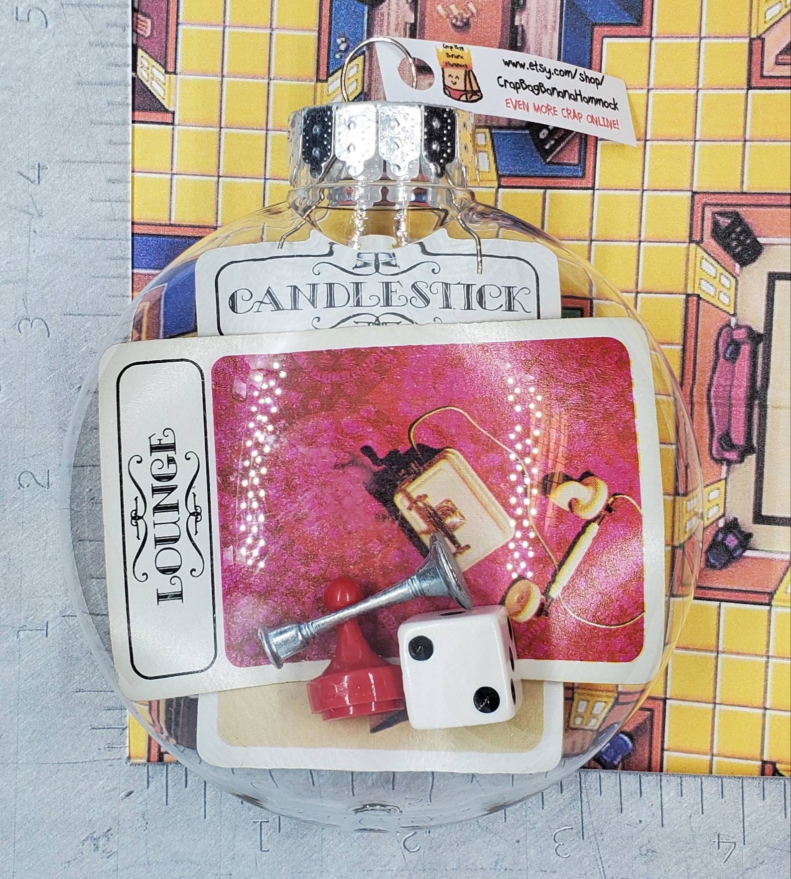 Vintage Clue Cluedo Upcycled Game Piece Shatterproof 100mm Disc ...