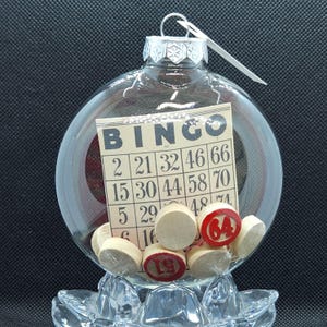 Upcycled Bingo Game 100mm Shatterproof Disc Ornaments - Etsy