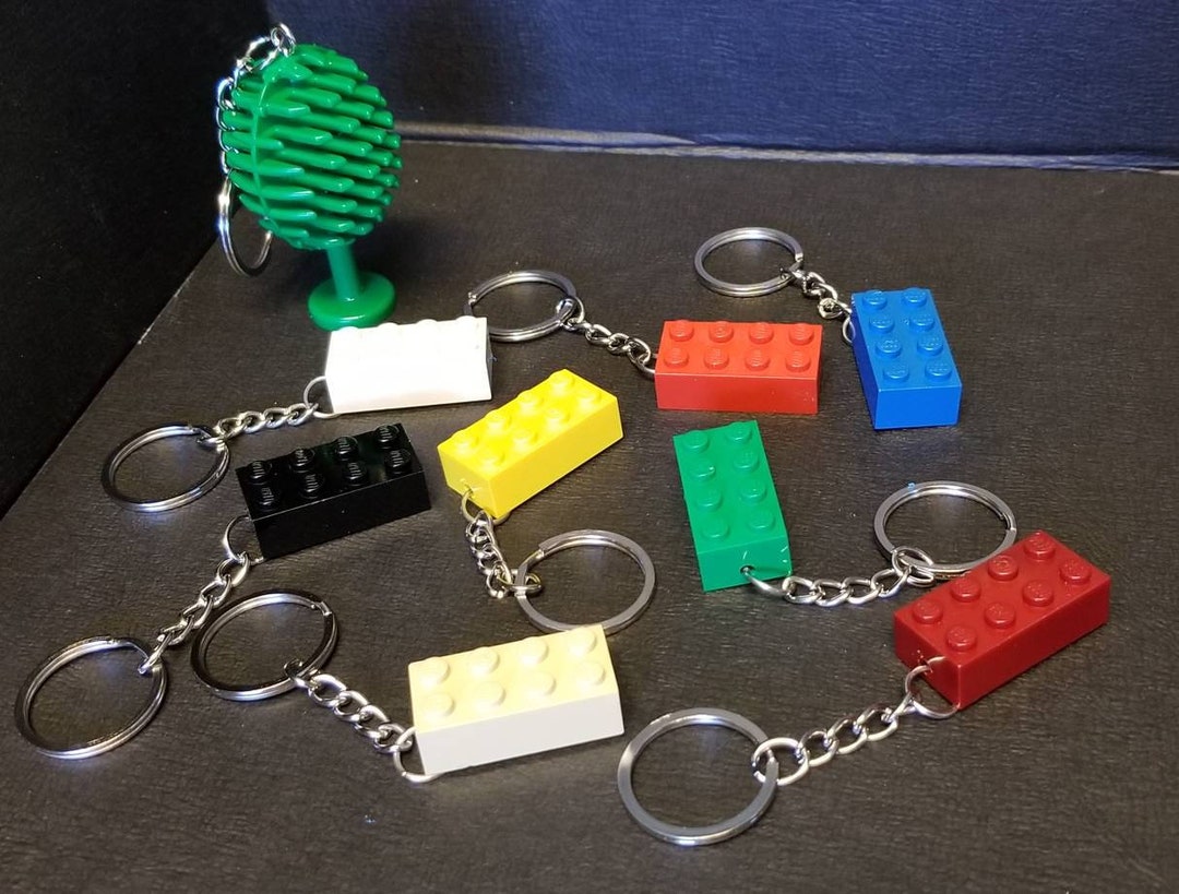 Brick Toy or Tree Upcycled Keychain assorted Colors - Etsy