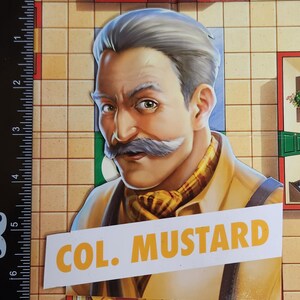 Upcycled Clue Cluedo GIANT SIZE Suspects Magnets Scarlet Mustard Green ...