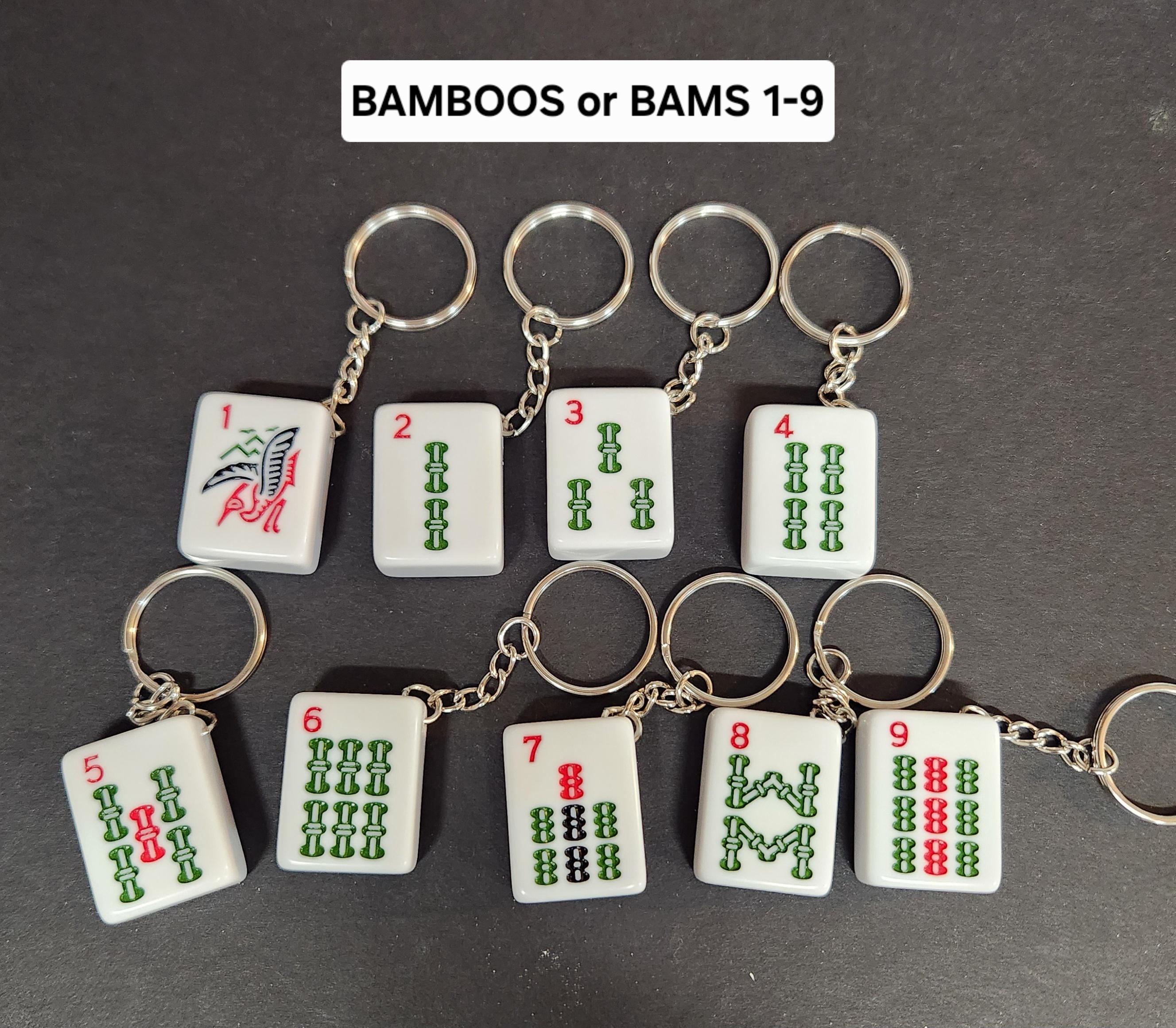 Mahjong Tile Keychain Upcycled Mah Jong Game Piece Accessory - Etsy
