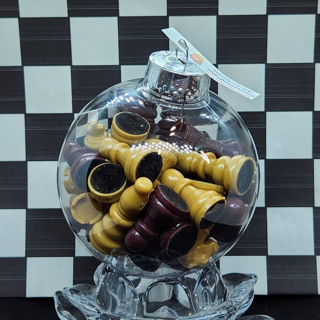 Upcycled Chess Piece 100mm Shatterproof Ball Ornament - Etsy