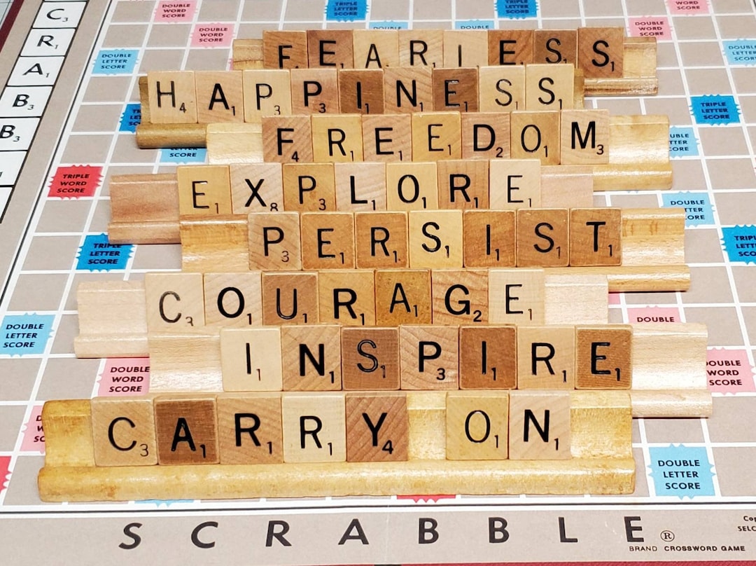 Upcycled Vintage Scrabble Tile Rack Word Display Piece DECOR - Etsy