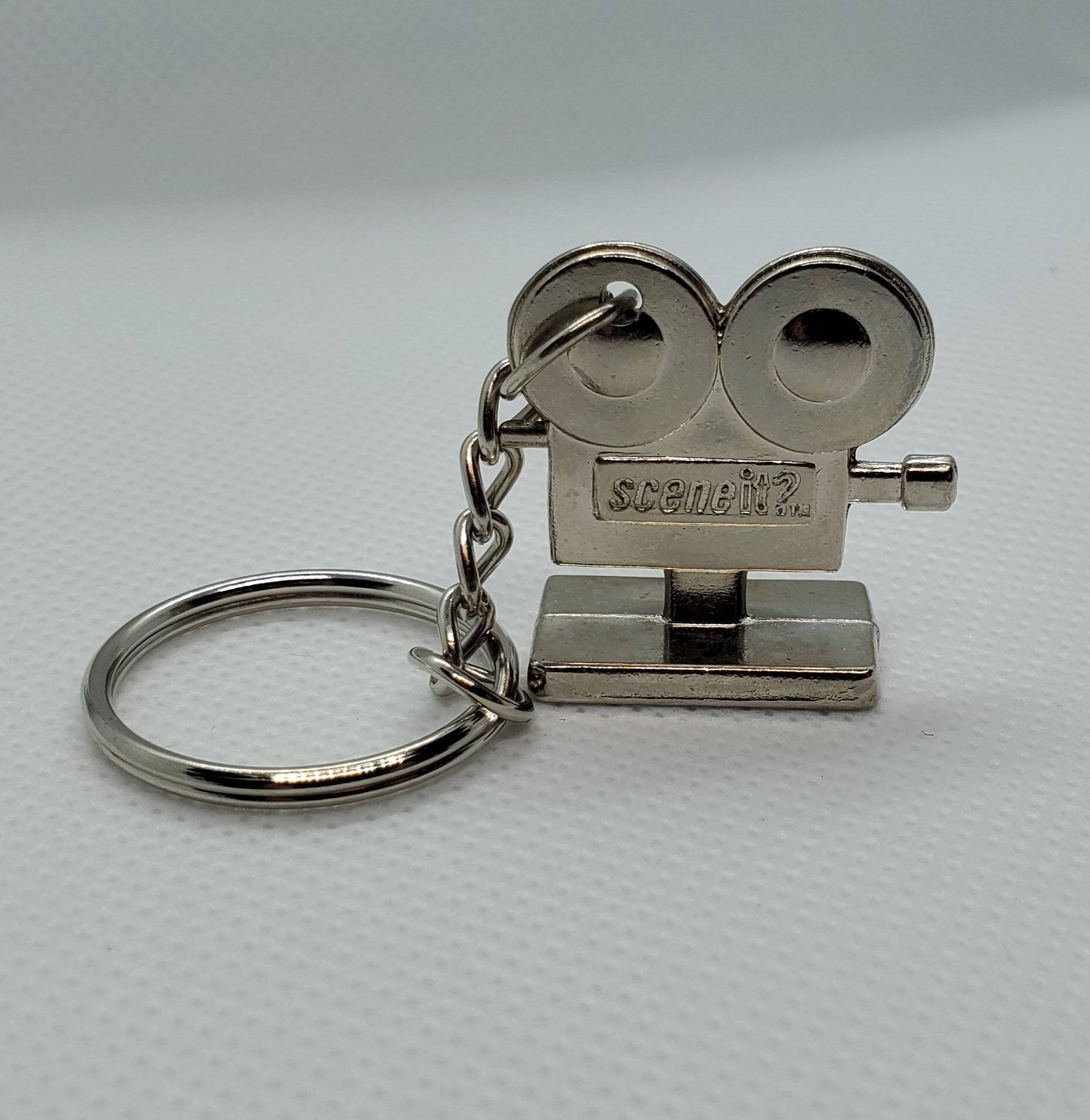 Upcycled Scene It Trivia Game Metal Token Keychains Movie Reel | Etsy