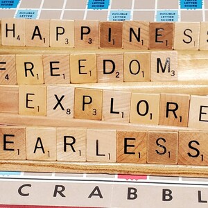 Upcycled Vintage Scrabble Tile Rack Word Display Piece DECOR - Etsy