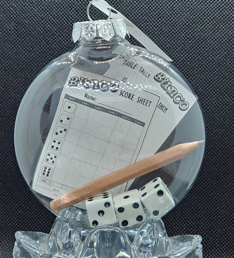 Upcycled Bunco Dice Game 100mm Shatterproof Disc Ornaments - Etsy