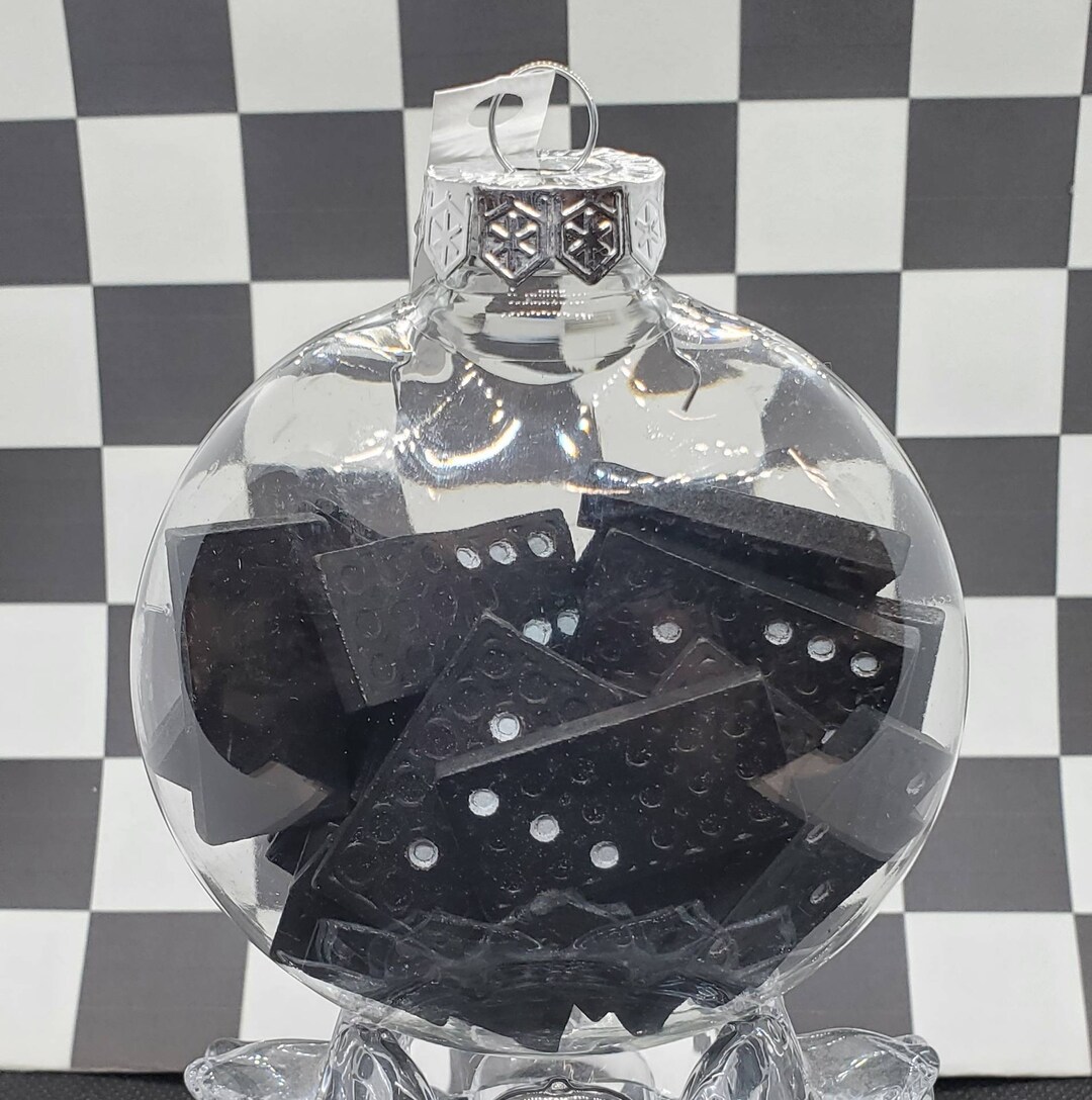 Black Wooden Domino Set Upcycled 100mm Shatterproof Disc Ornament (hook ...