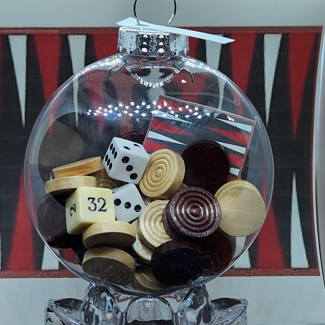 Upcycled Backgammon Game Jumbo Shatterproof DISC Ornament - Etsy