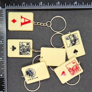 Upcycled Playing Card Star Poker Game Tile Keychain - Etsy
