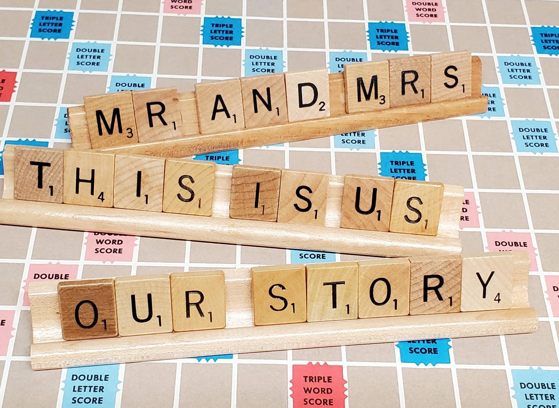 Upcycled Vintage Scrabble Tile Rack Word Display Piece DECOR - Etsy